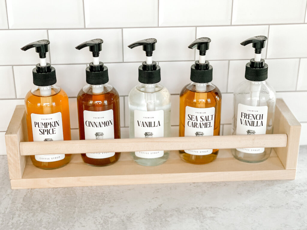 DIY Coffee/Drink Station + Syrup Labels | byJamieJune